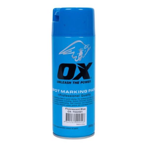 OX Trade Fluro Blue Spot Marking Paint 350g Single - ATEX Supplies Sydney